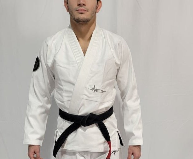 IMPULSE JIU JITSU GI - WHITE (LIMITED STOCK) – Flawless Kimonos Inc.