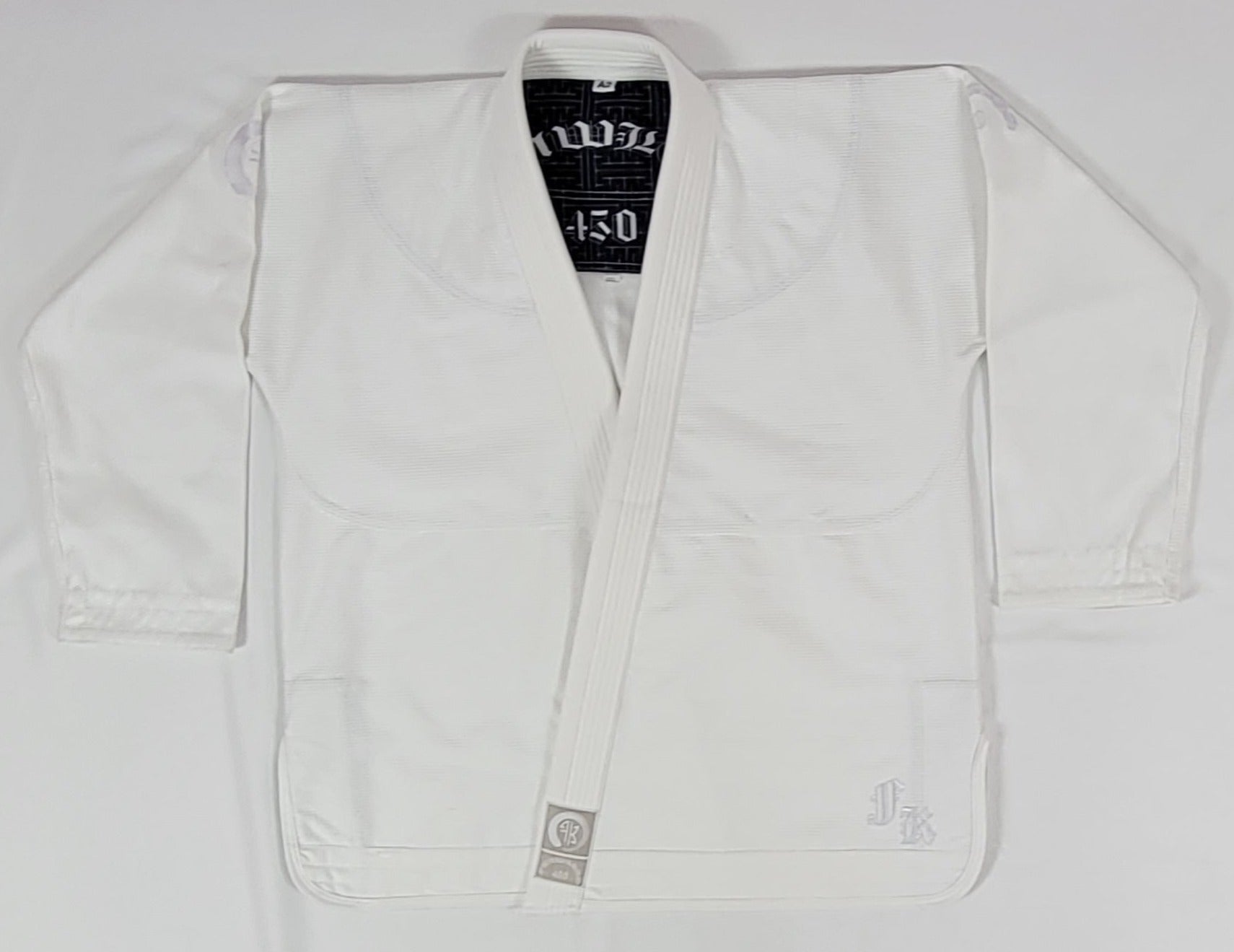FLAWLESS 450 JIU JITSU GI - WHITE **LIMITED STOCK** – Flawless Kimonos Inc.